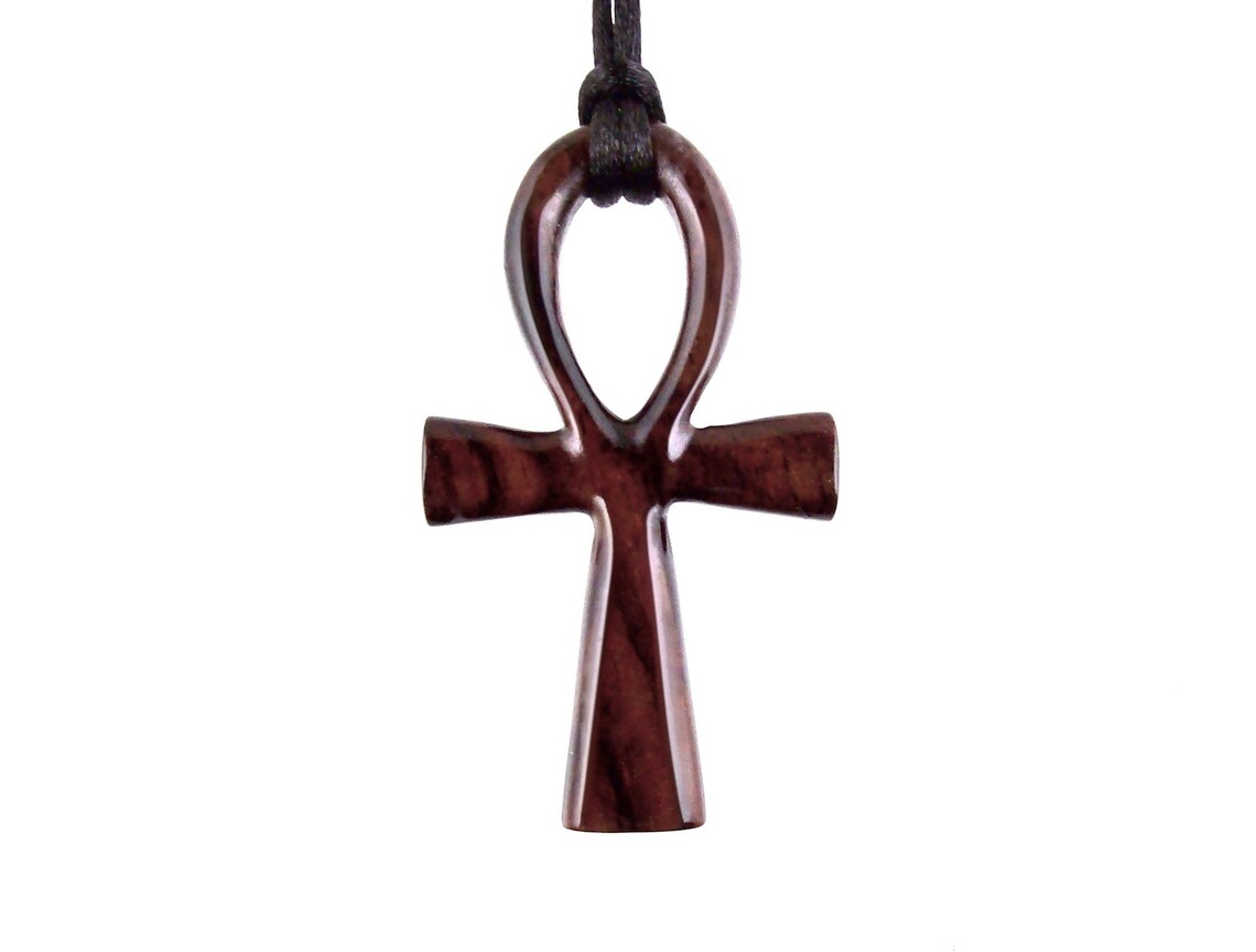Large Ankh Pendant Mens Wood Ankh Necklace Wooden Egyptian | Etsy