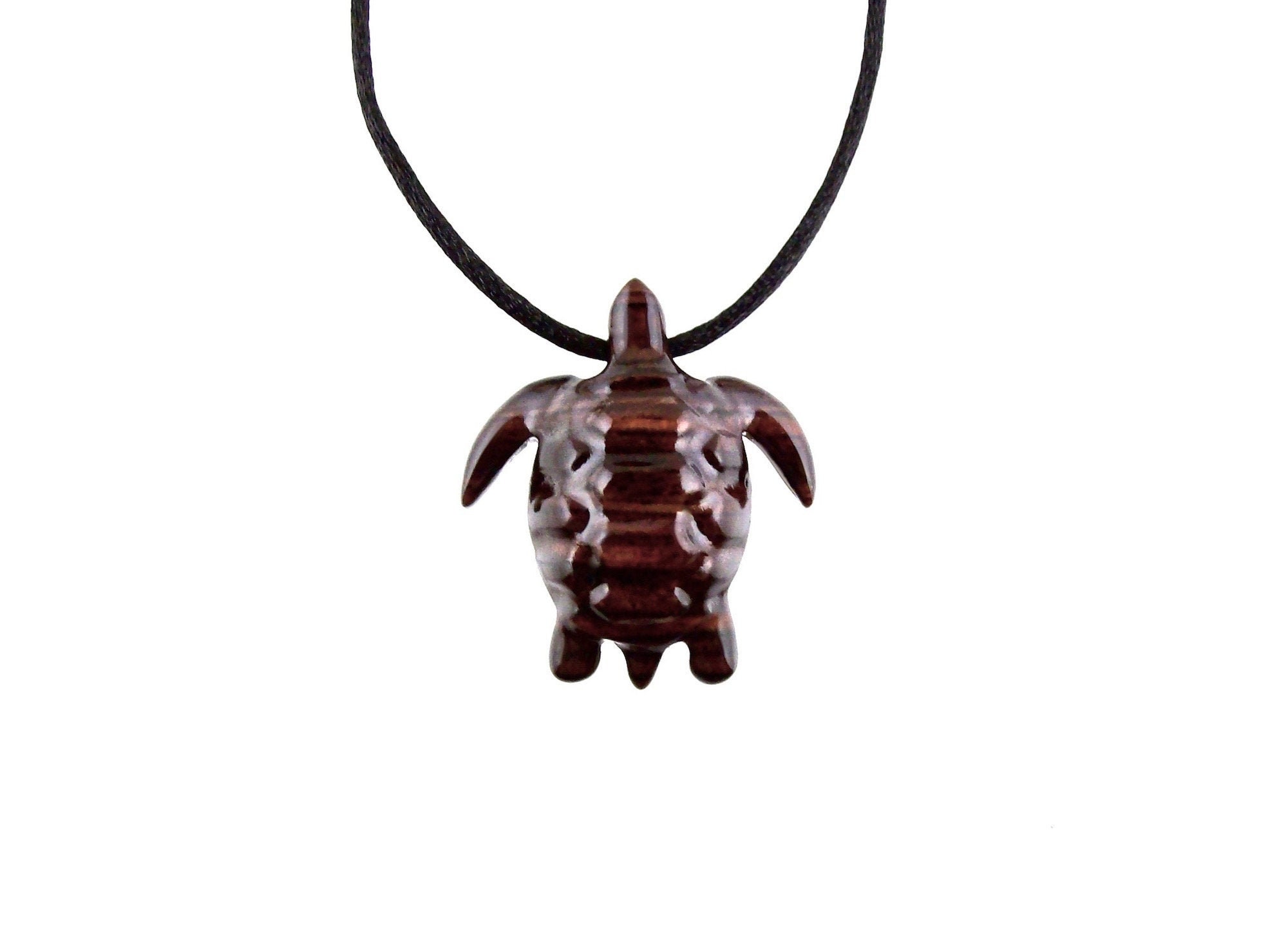 Hand Carved Wooden Turtle Pendant Sea Turtle Necklace | Etsy