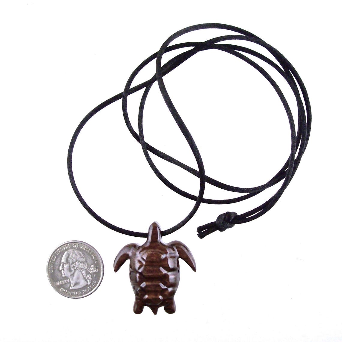 Sea Turtle Necklace, Hand Carved Wooden Turtle Pendant, Mens Wood ...