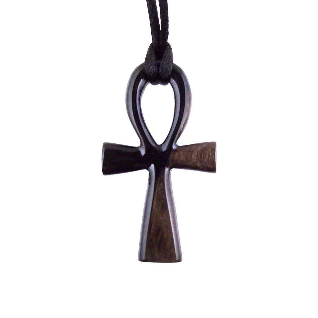 Ankh Pendant, Hand Carved Wooden Ankh Necklace for Men or Women ...