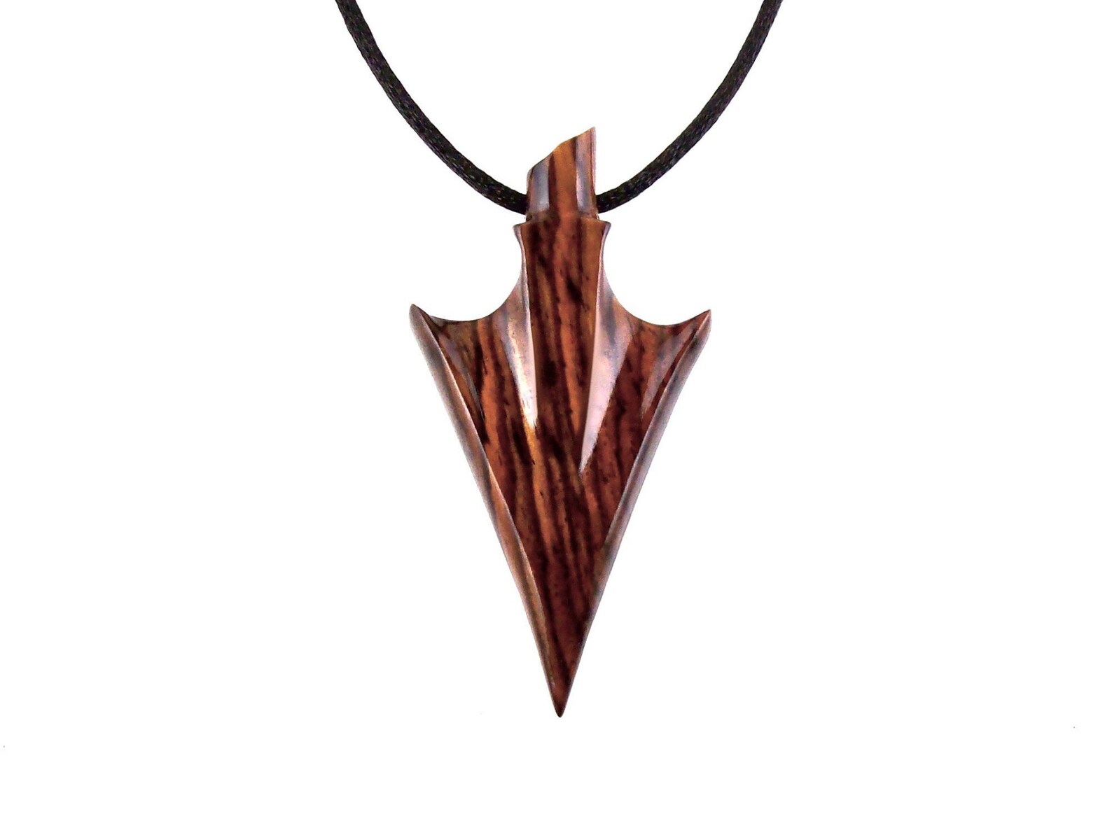 Hand Carved Wooden Arrowhead Necklace Arrow Pendant Mens - Etsy