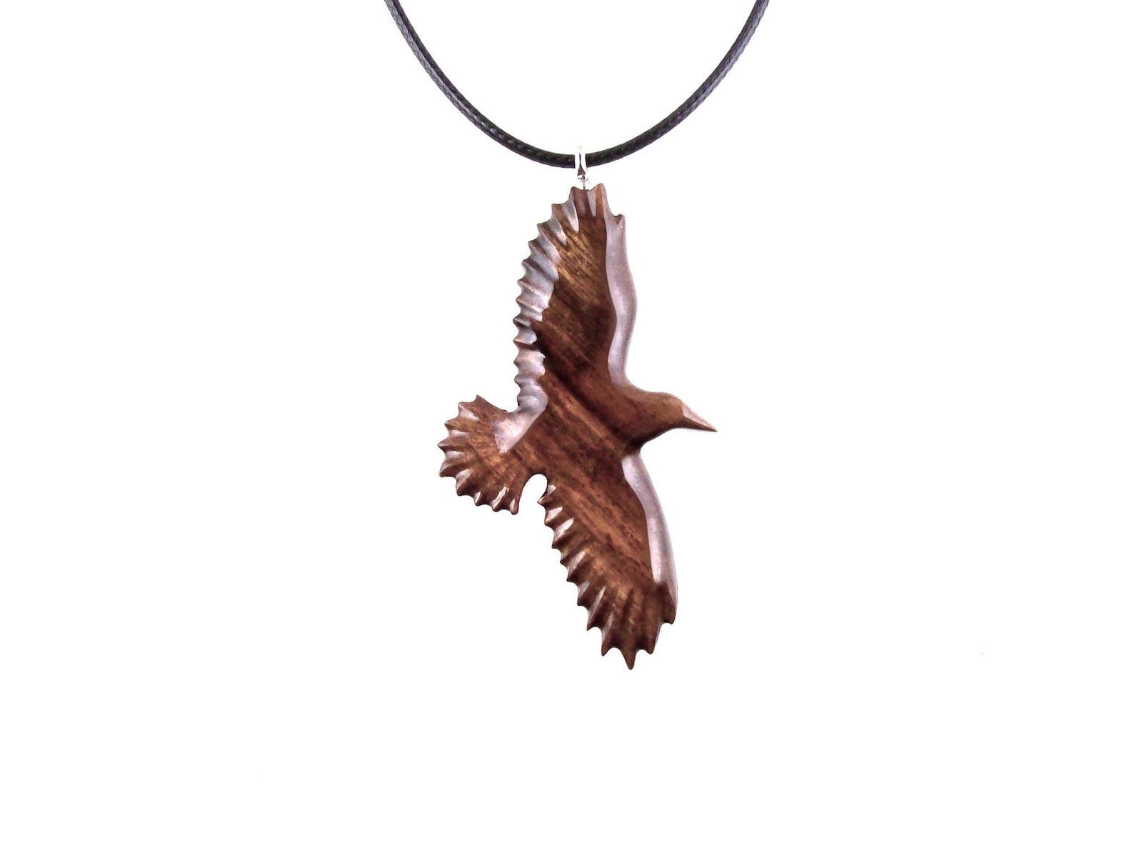 Hand Carved Raven Pendant Raven Necklace Wooden Crow - Etsy