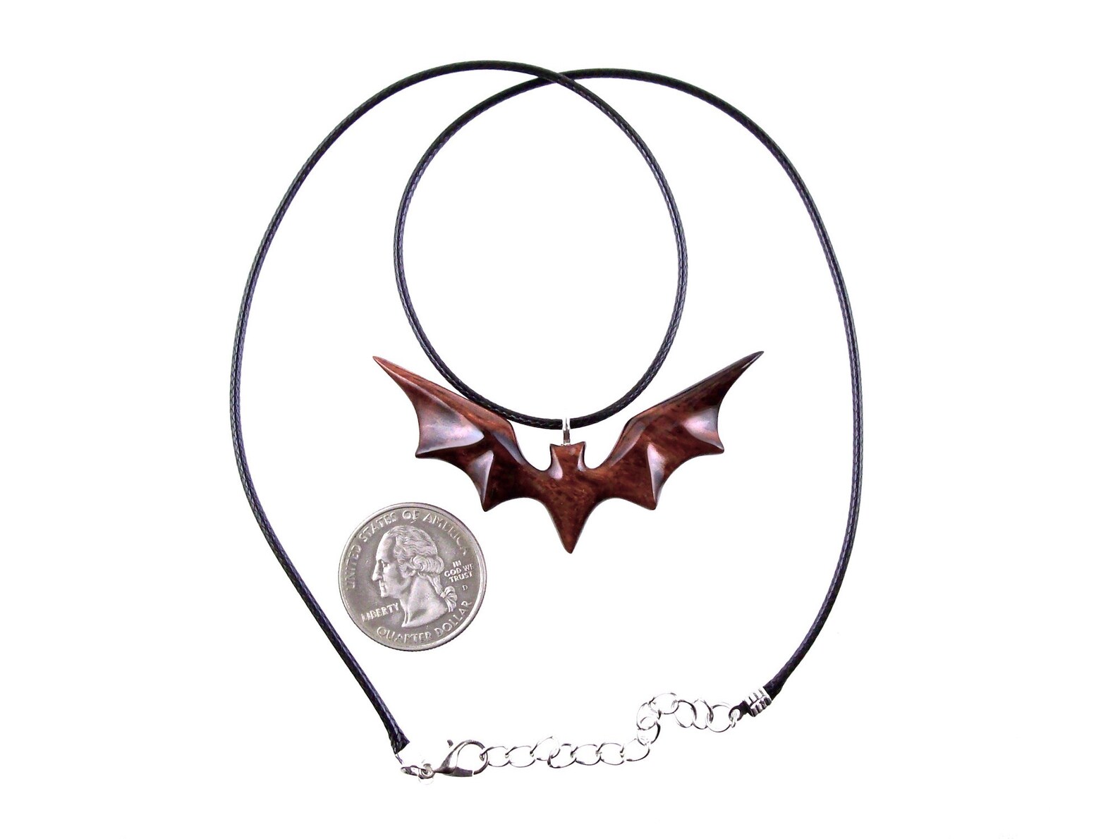 Hand Carved Bat Necklace Wooden Bat Pendant Totem Spirit - Etsy