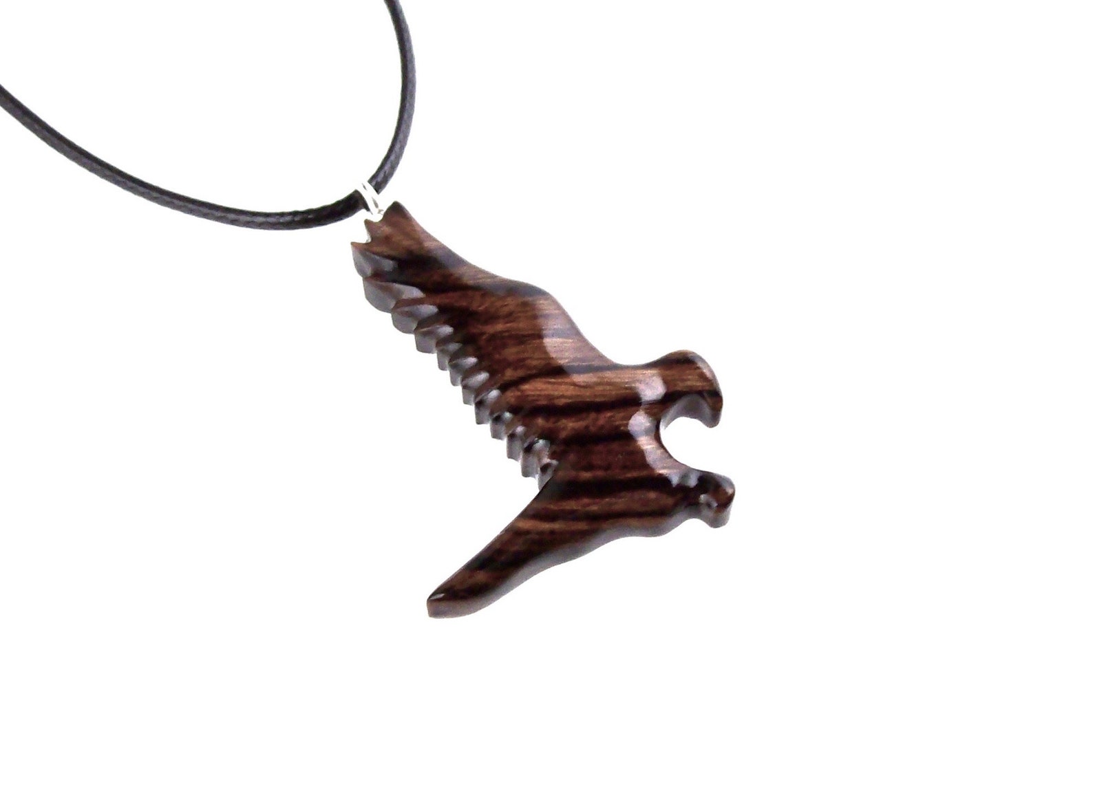 Hand Carved Hawk Pendant Wooden Falcon Necklace Wood Bird - Etsy