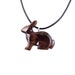 Bunny Necklace Hand Carved Wooden Rabbit Pendant Pet Animal - Etsy