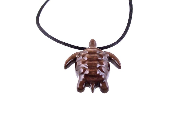 Sea Turtle Necklace Hand Carved Wooden Turtle Pendant Mens - Etsy