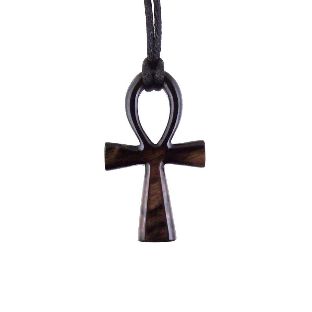 Ankh Pendant, Hand Carved Wooden Ankh Necklace for Men or Women ...