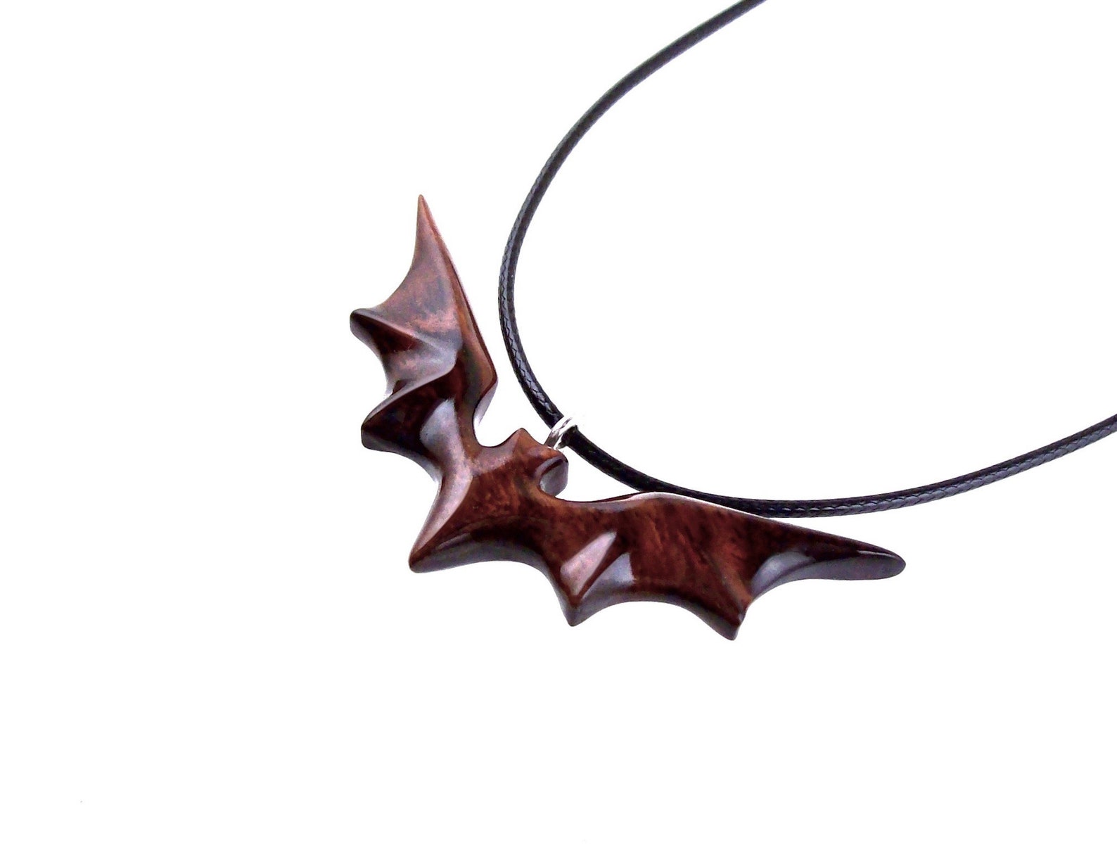 Hand Carved Bat Necklace Wooden Bat Pendant Totem Spirit - Etsy