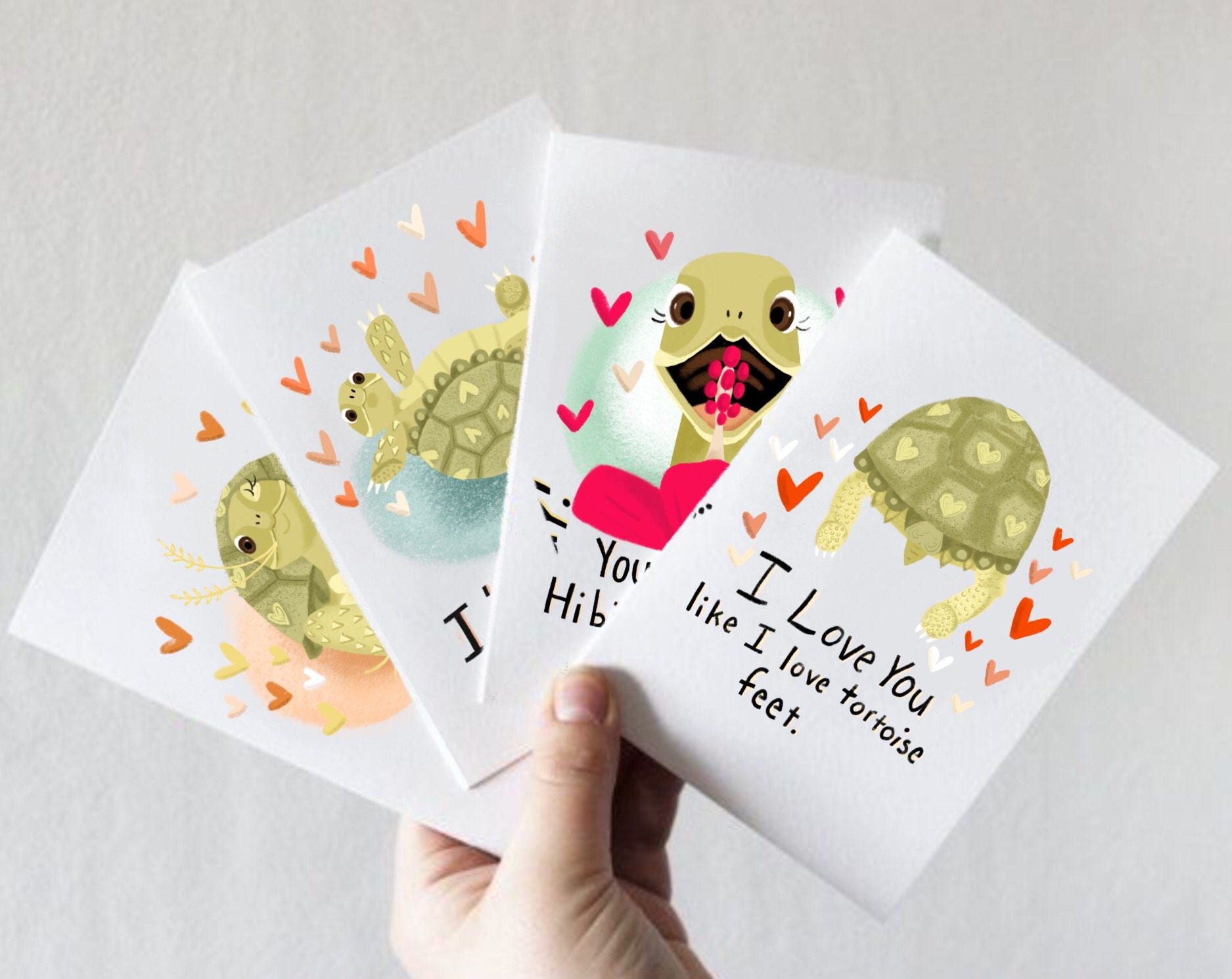 Stuck Tortoise Valentines Card - Etsy