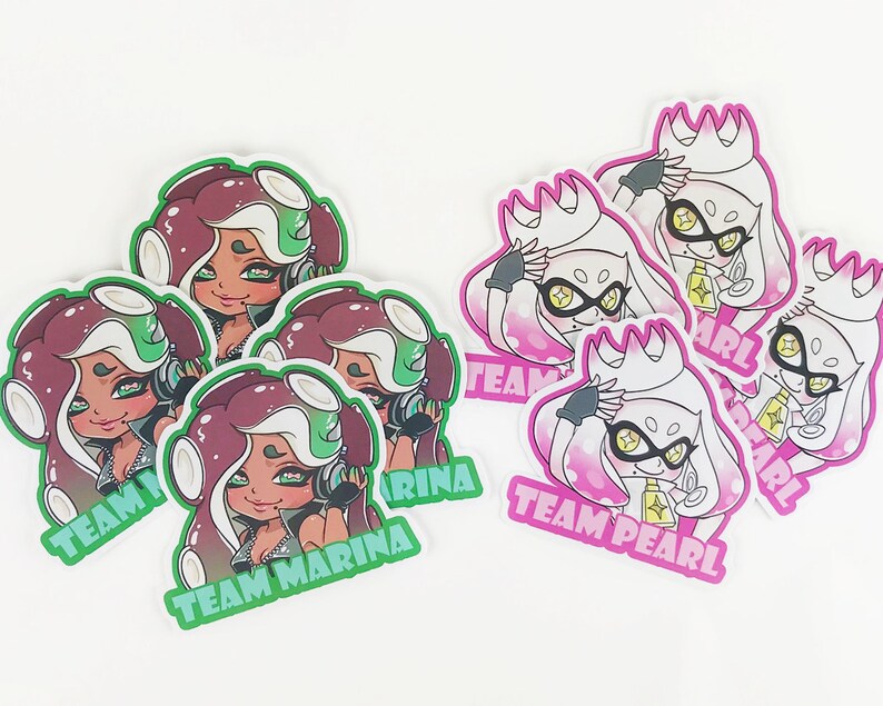 Splatoon 2 Team Marina or Team Pearl 3 Stickers - Etsy