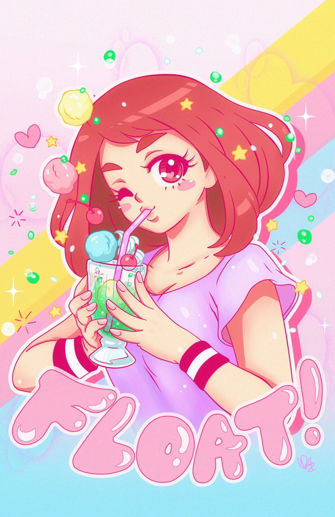 Ochako Uravity Ice Cream Float 11x17 Holographic Print - Etsy
