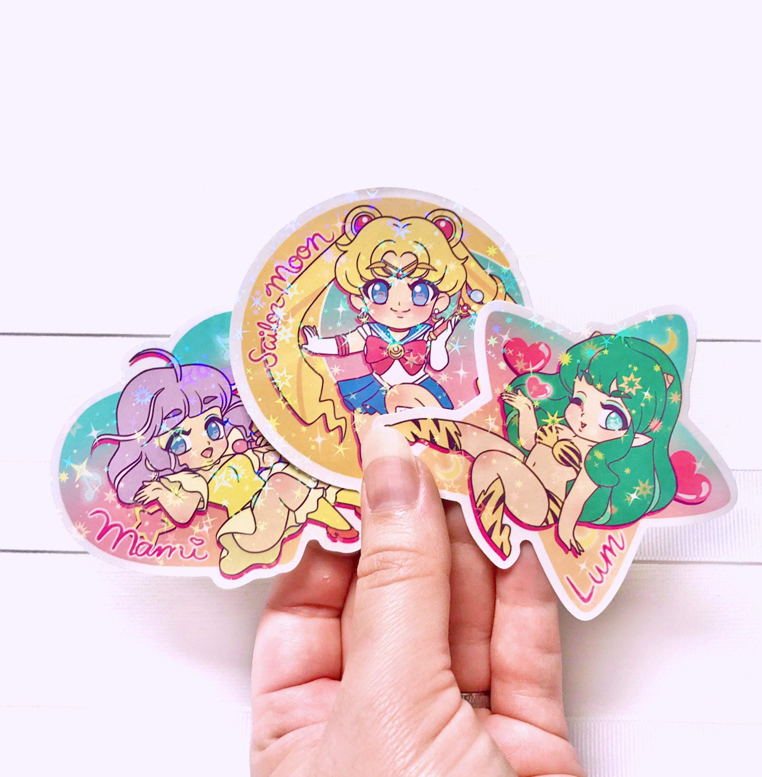 Magical Girl Holo Stickers Mami Lum and Sailor Moon - Etsy UK