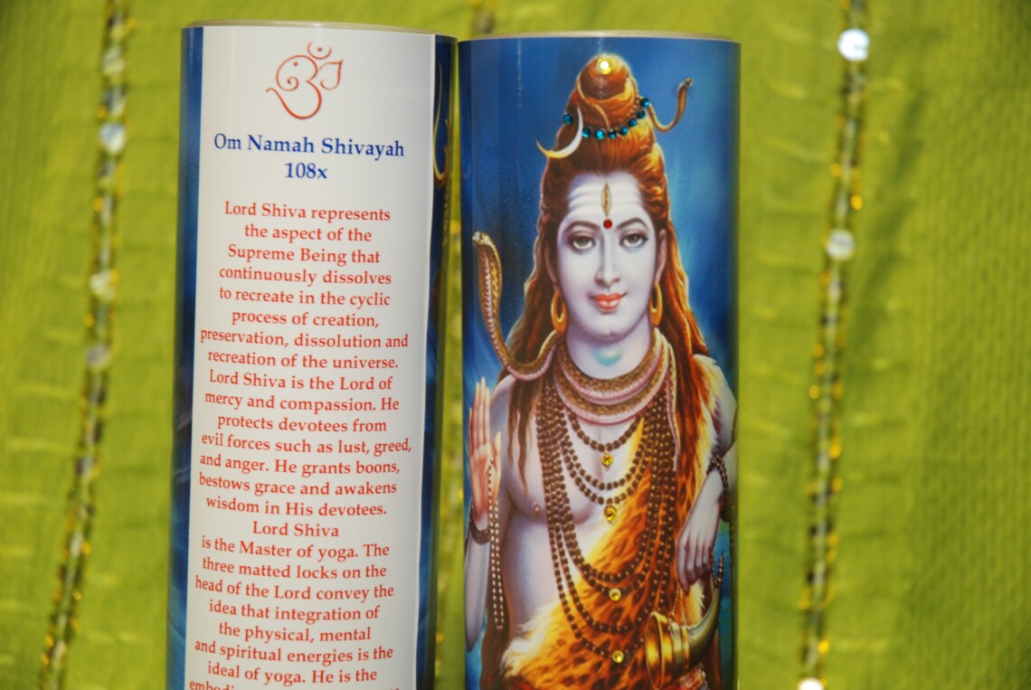 Shiva Mantra Meditation Candle Embellished With Swarovski Crystals - Etsy