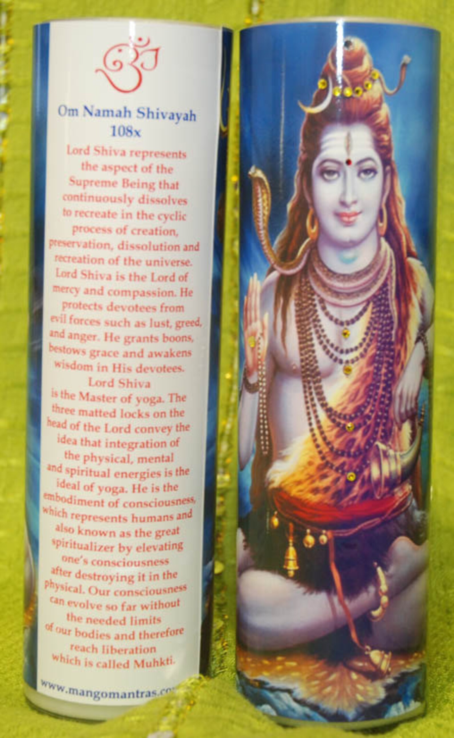 Shiva Mantra Meditation Candle Embellished With Swarovski Crystals - Etsy