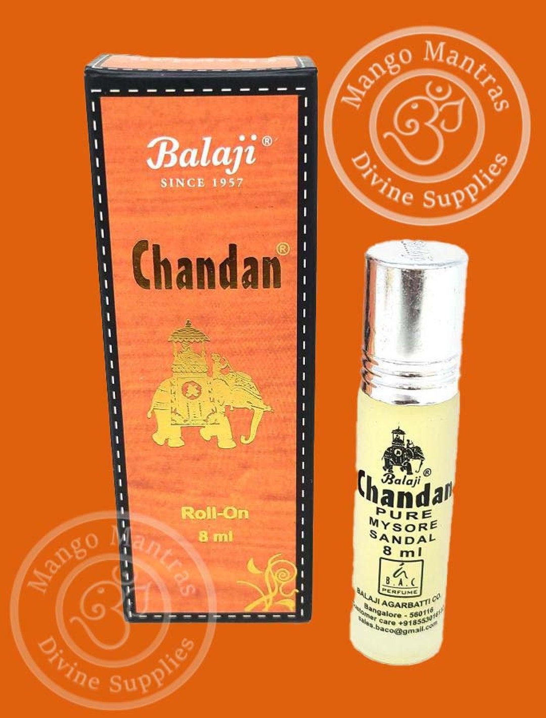 Balaji Chandan Roll-on Oil 8ml - Etsy