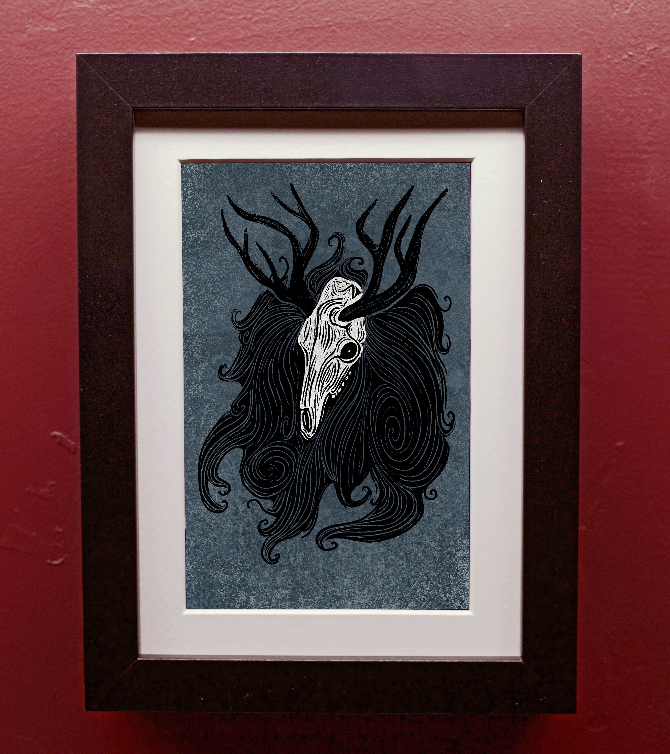 Blue Wendigo Art Print | Etsy