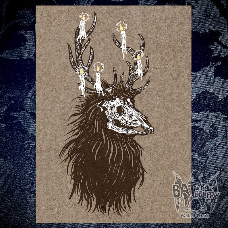 Yule Creature Art Print - Etsy