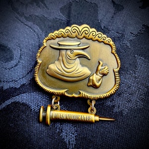 Badge of Honor Plague Doctor Vaccine Enamel Pin - Etsy