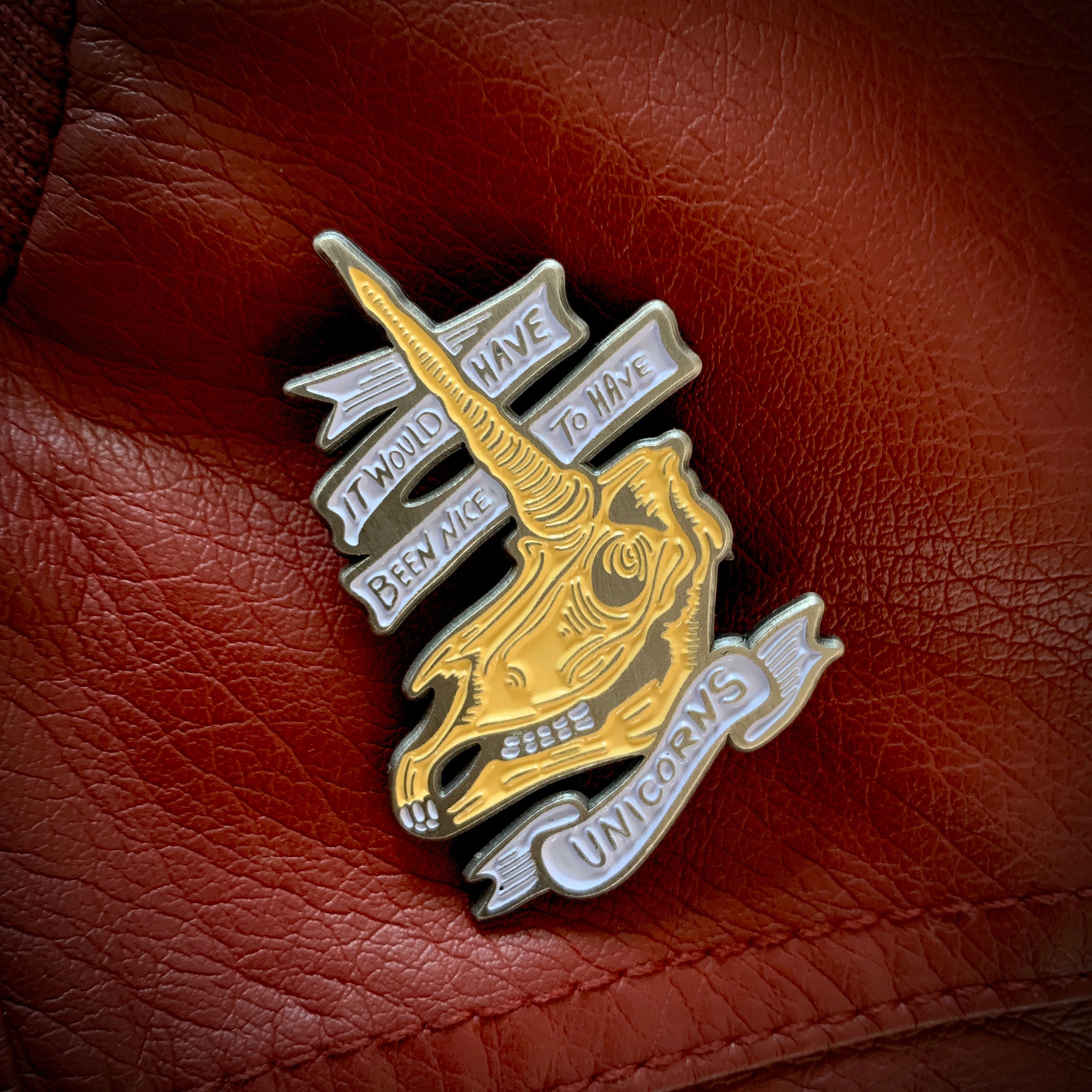 Unicorn Skull Soft Enamel Pin | Etsy