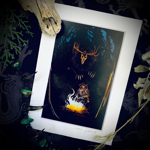 Cryptid Hunter Fine Art Print - Etsy