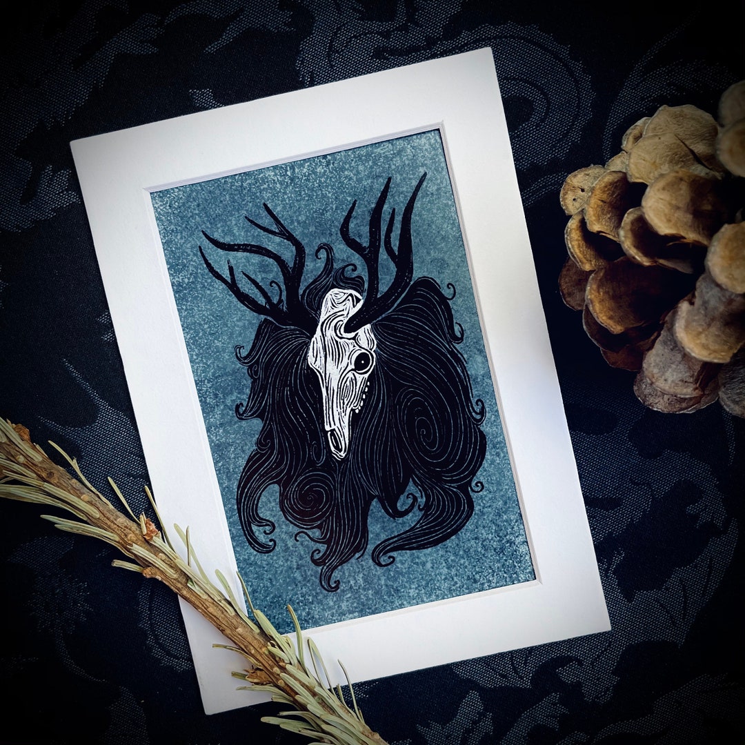 Blue Wendigo Art Print - Etsy