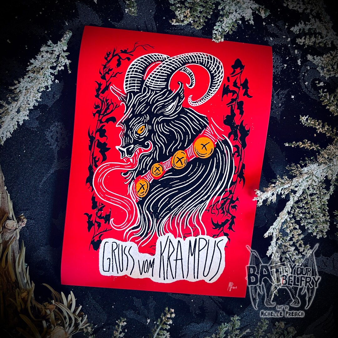 Red Krampus Fine Art Print - Etsy