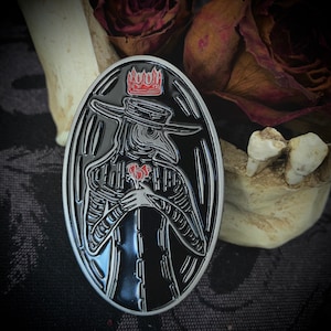 Crowned Plague Doctor Enamel Pin - Etsy