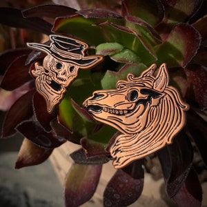 Antique Copper Ghost Rider And/or Ghost Steed Enamel Pins - Etsy