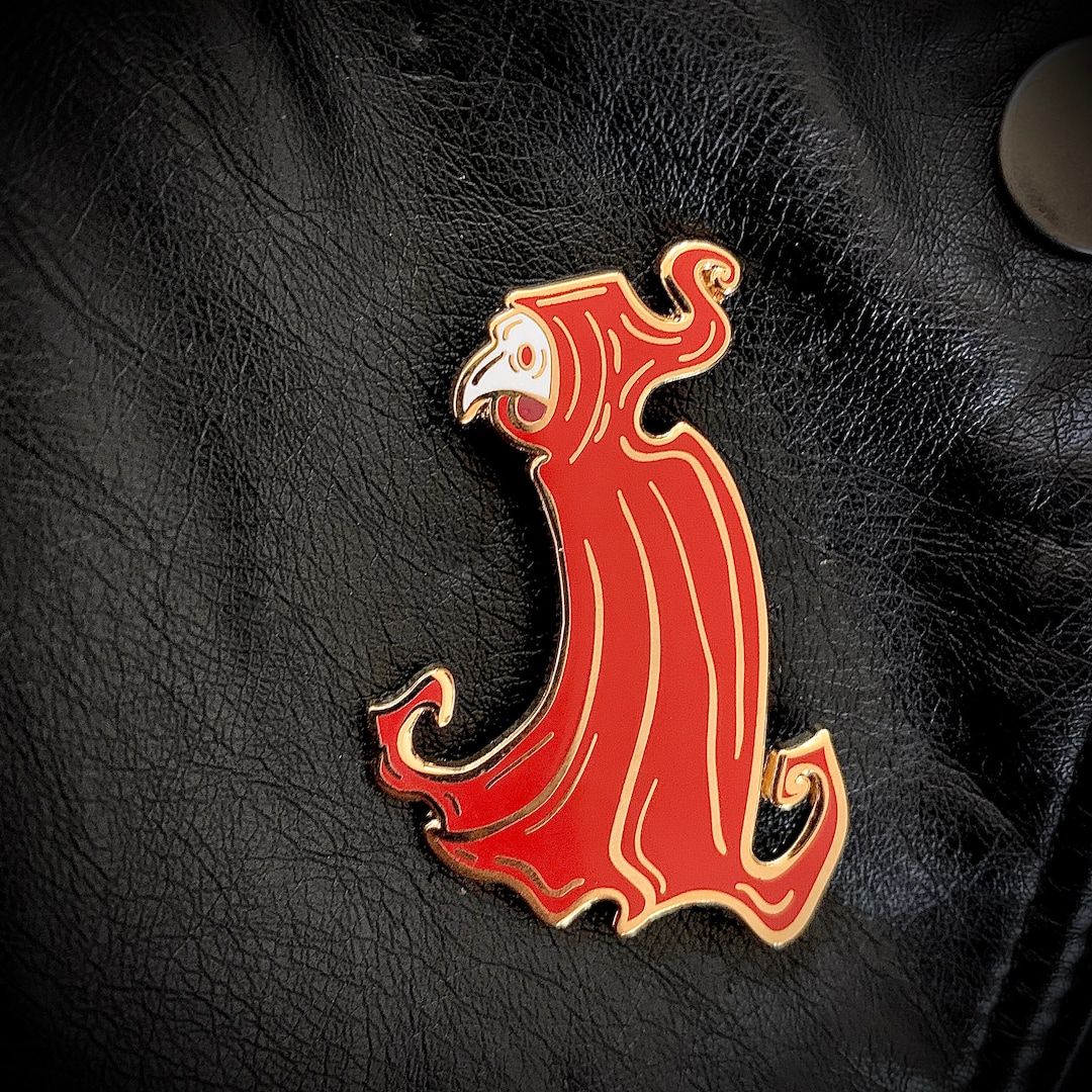 Red Plague Doctor Hard Enamel Pin - Etsy