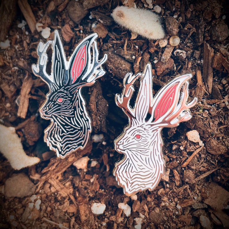 Jackalope Hard Enamel Pin - Etsy