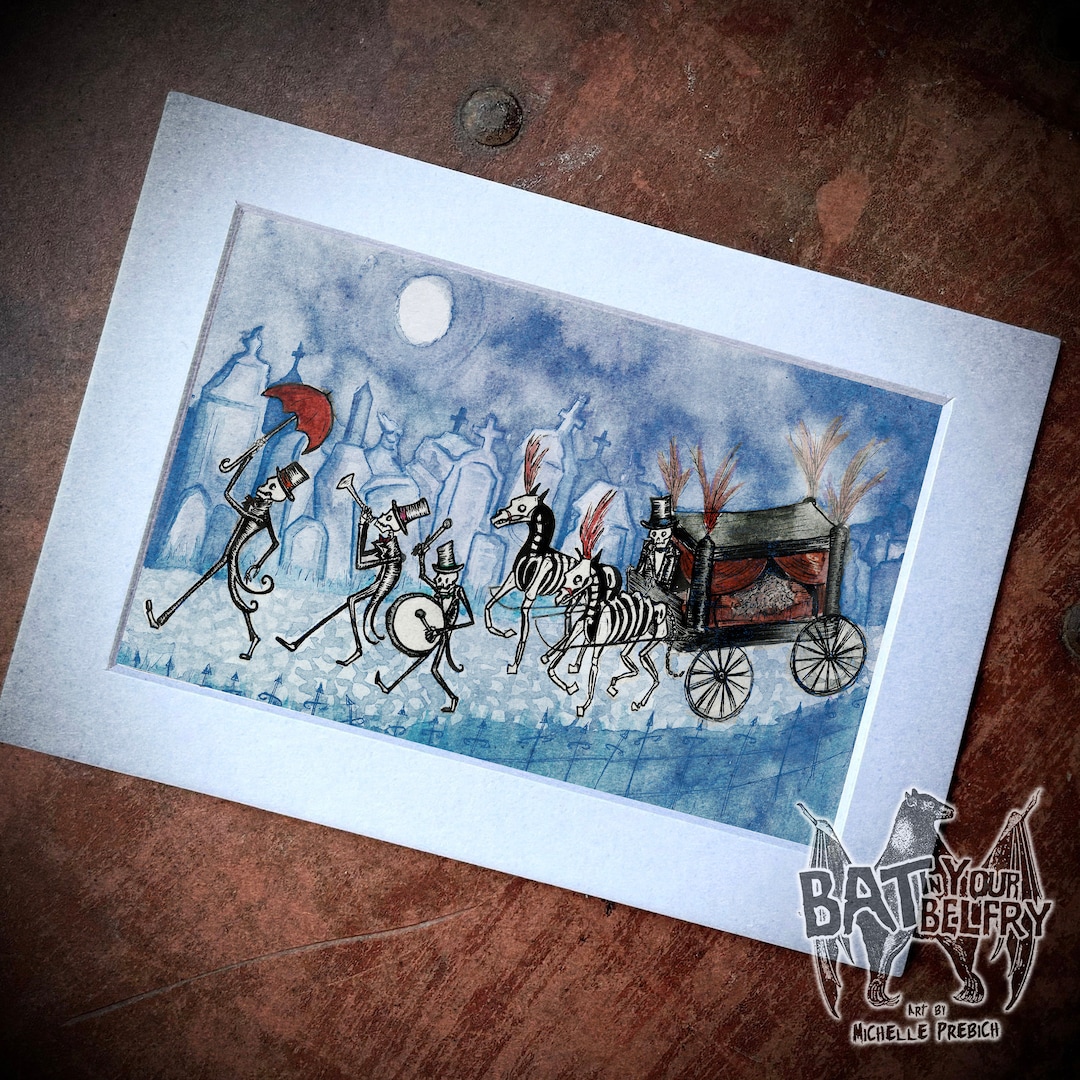 New Orleans Skeleton Jazz Funeral Fine Art Print - Etsy