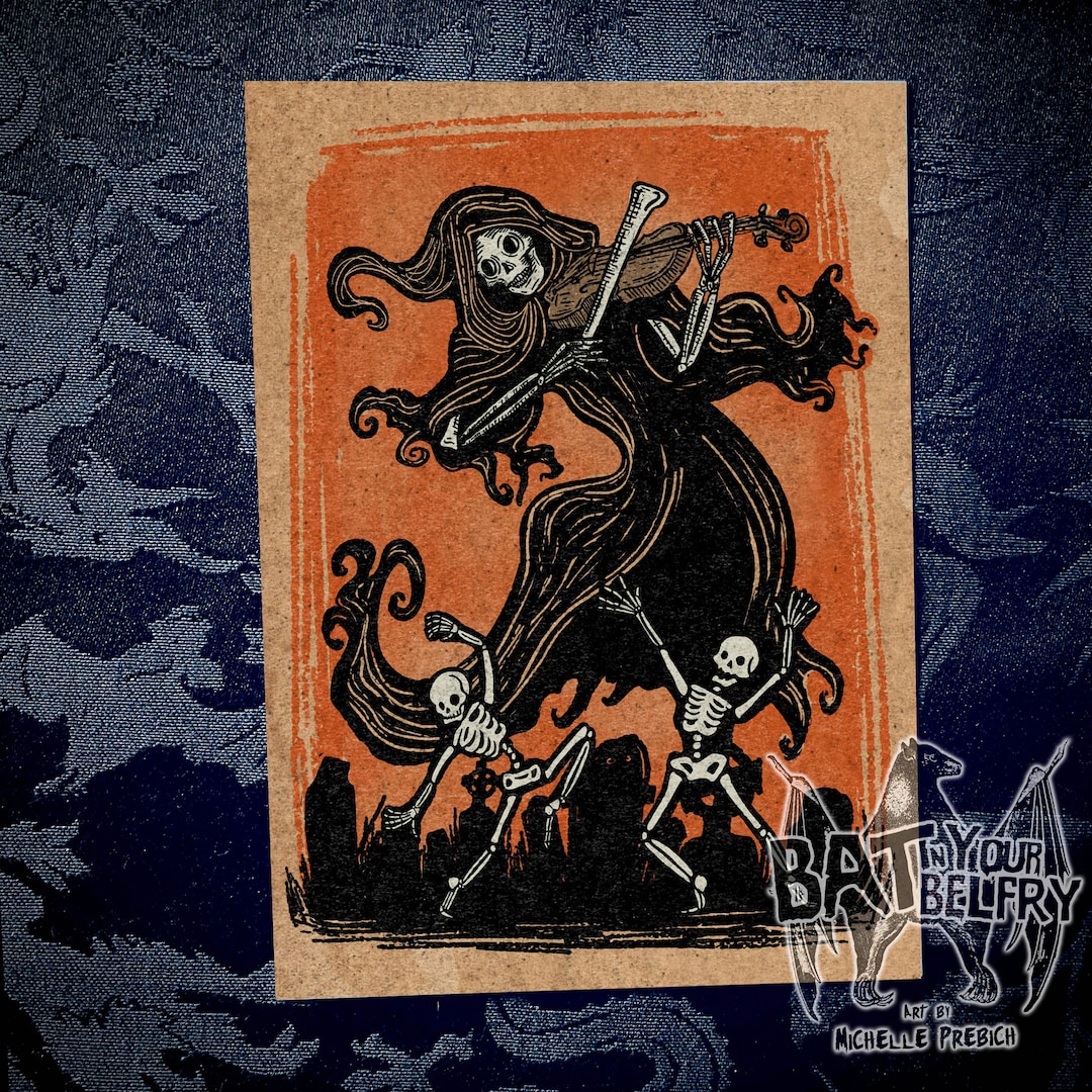 Halloween Danse Macabre Fine Art Print - Etsy