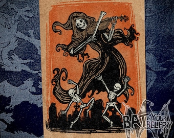 Dance Macabre Gothic Medieval Art Print Set - Etsy