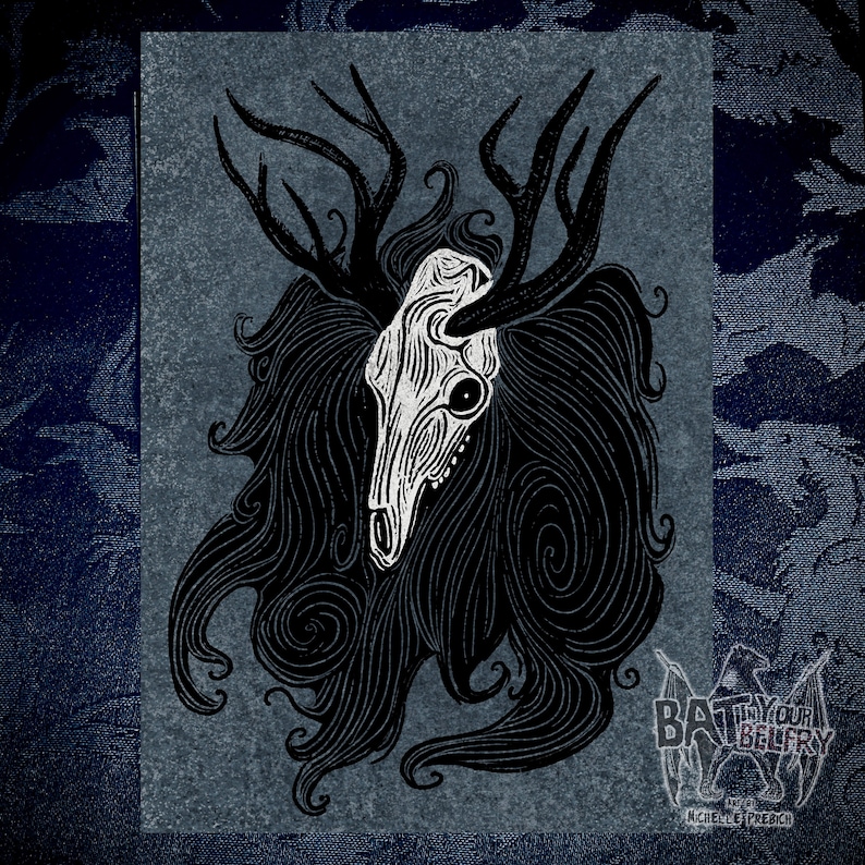 Blue Wendigo Art Print - Etsy