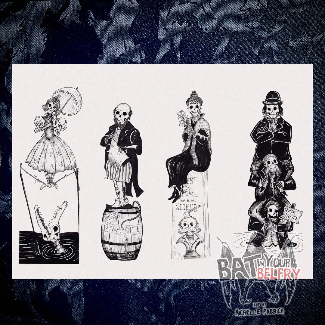 The Skeleton Portraits Fine Art Print - Etsy