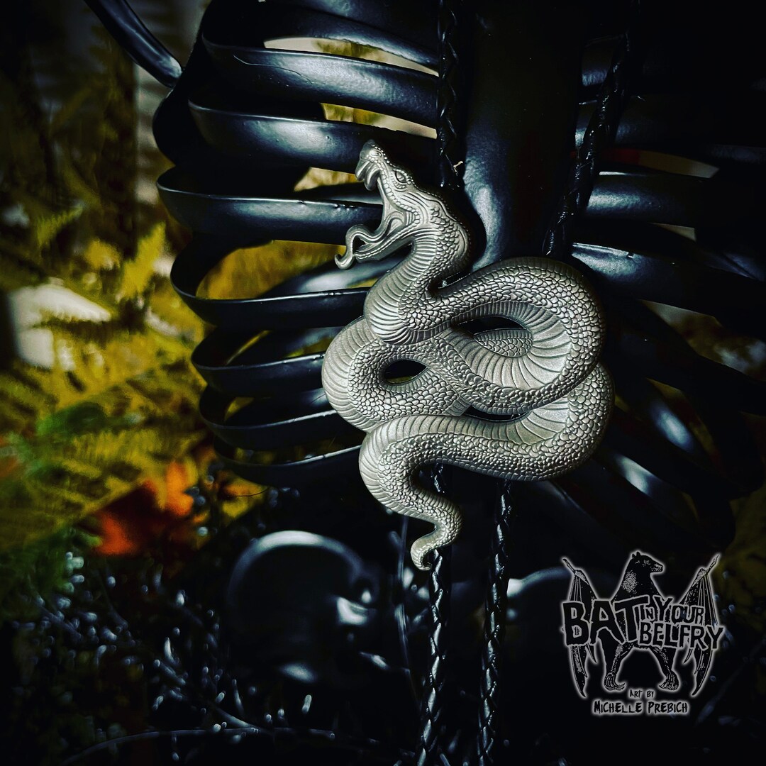 Silver Serpent Bolo Tie - Etsy