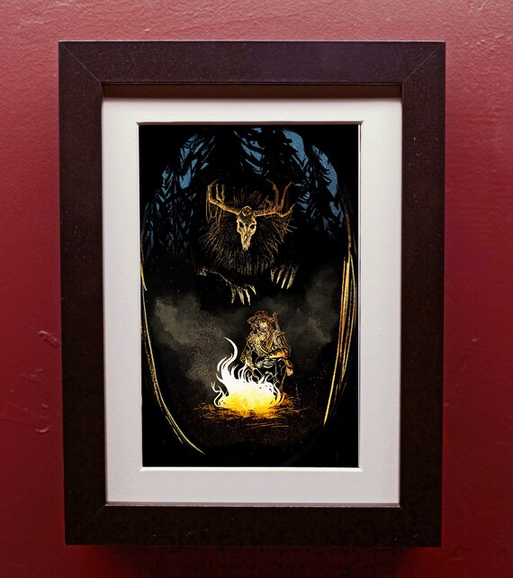 Cryptid Hunter Art Print | Etsy