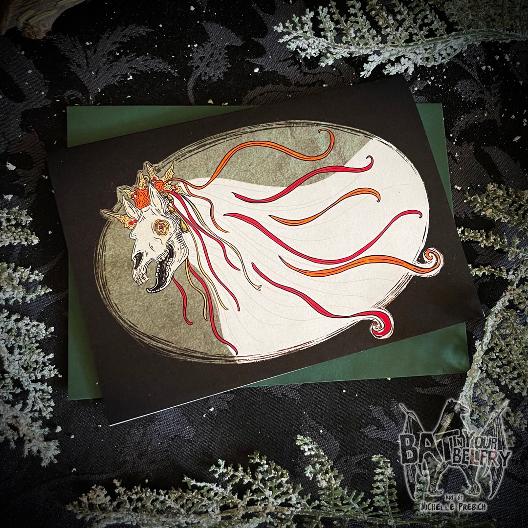 Landscape Mari Lwyd Greeting Card - Etsy