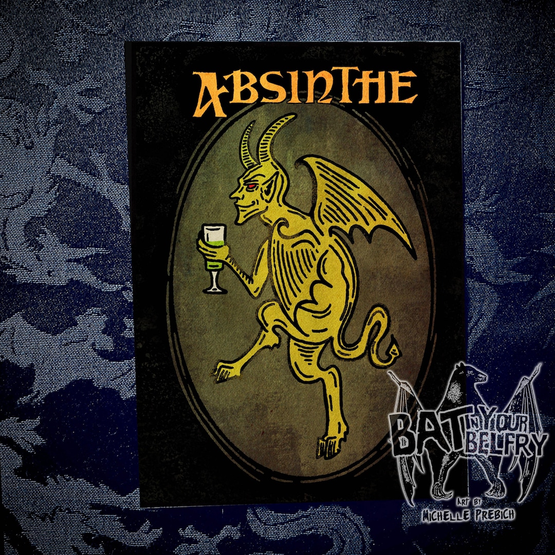 Absinthe Green Demon Fine Art Print - Etsy