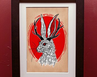 Jackalope Print | Etsy