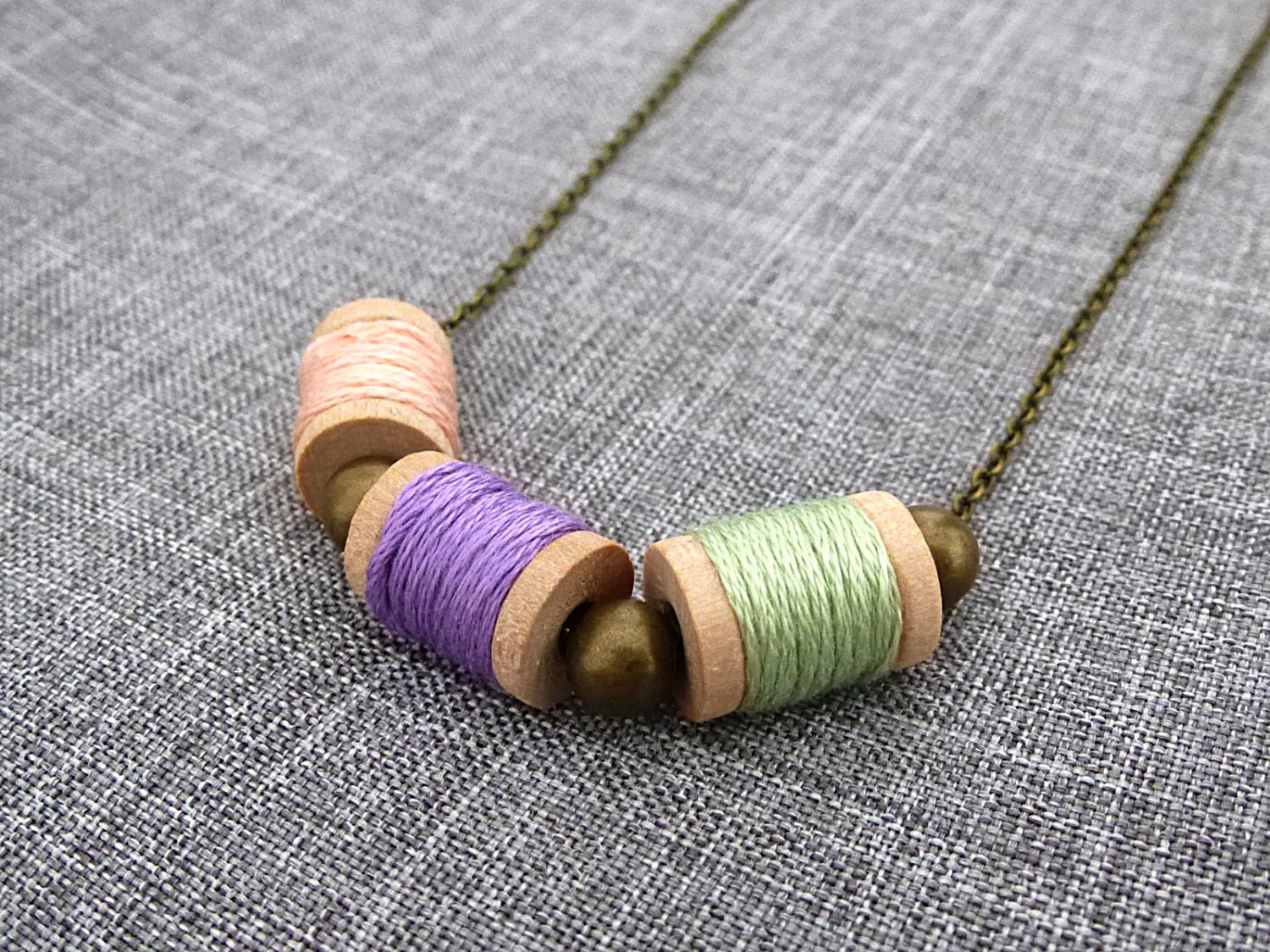 Tiny Thread Spool Necklace Jewelry for Sewers Spool - Etsy