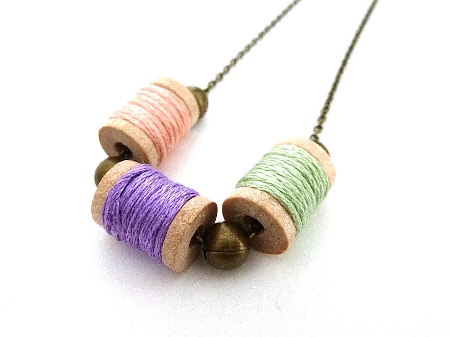 Tiny Thread Spool Necklace Jewelry for Sewers Spool - Etsy