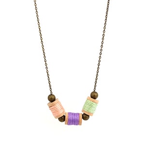 Tiny Thread Spool Necklace, Jewelry for Sewers, Spool Necklace, Pastel ...