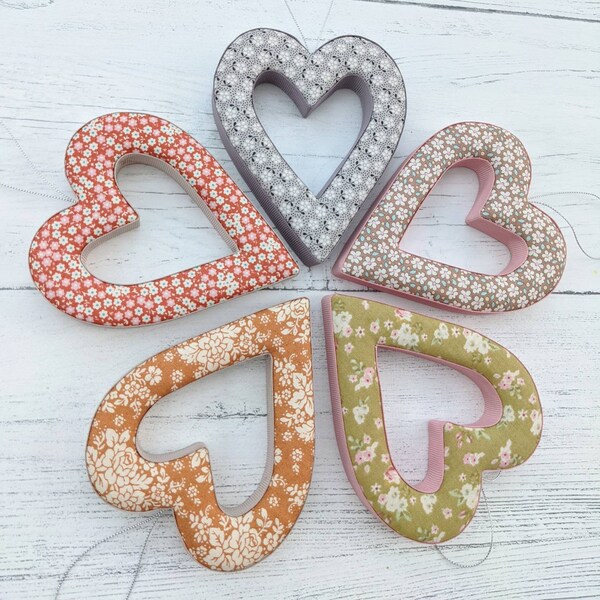 Fabric Hearts - Etsy UK