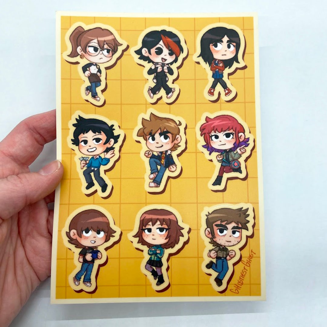 Scott Pilgrim & Friends 5x7 Sticker Sheet - Etsy