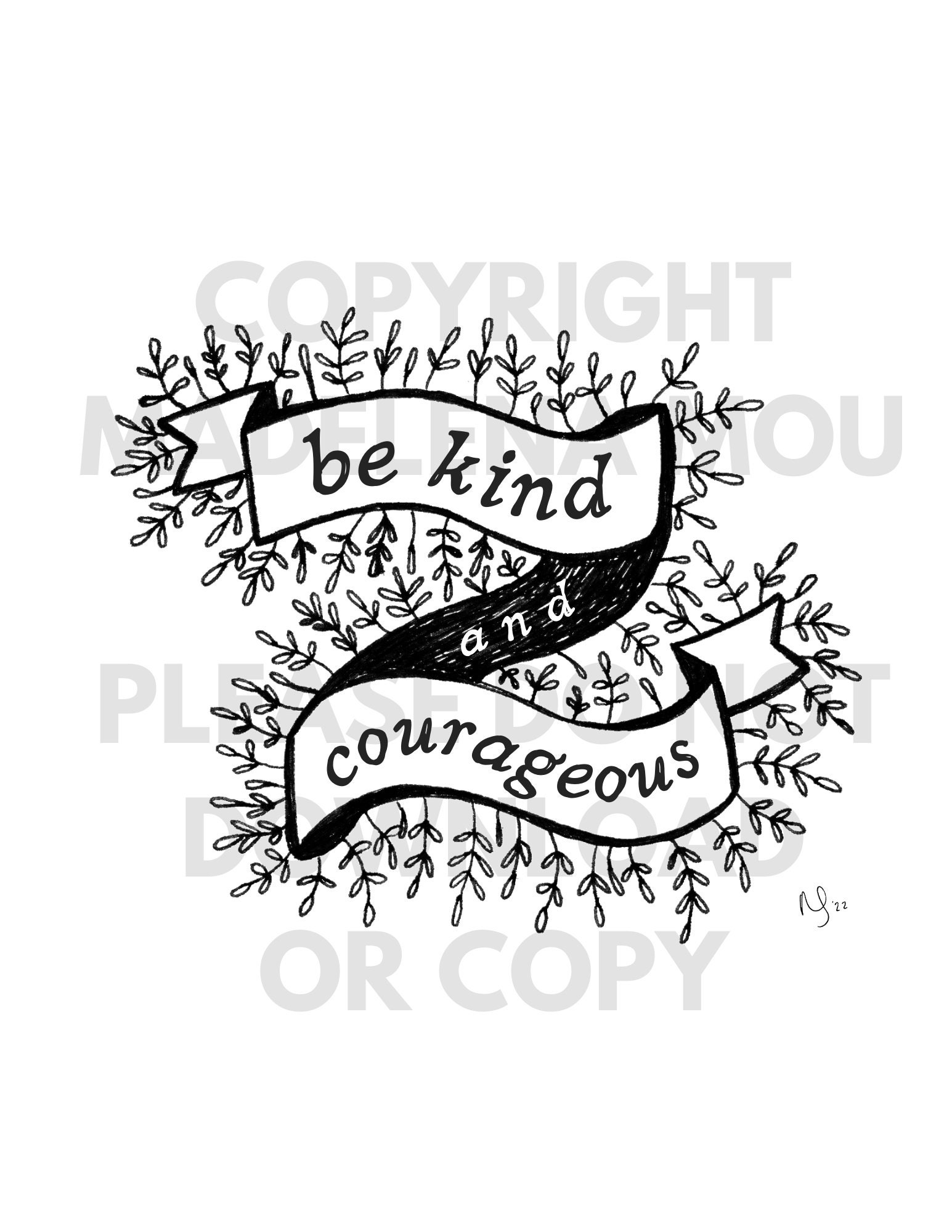 Inspirational Set of 3 Instant Download Original Handletter Line Art ...