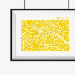 BERLIN City Map Art Custom Print With Coordinates Wall Art - Etsy