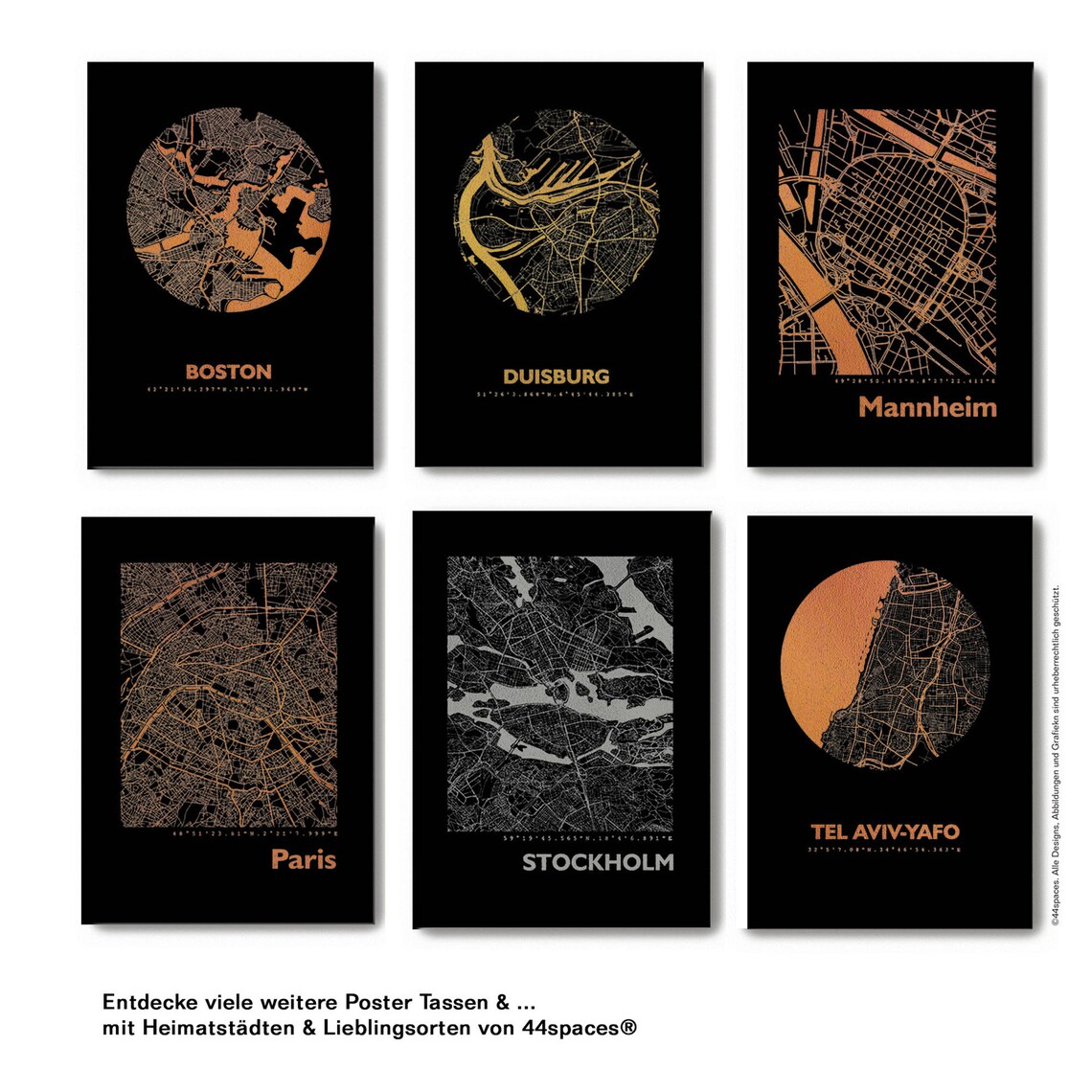 Any Two Locations City Map Print Custom Multi Location Foil | Etsy