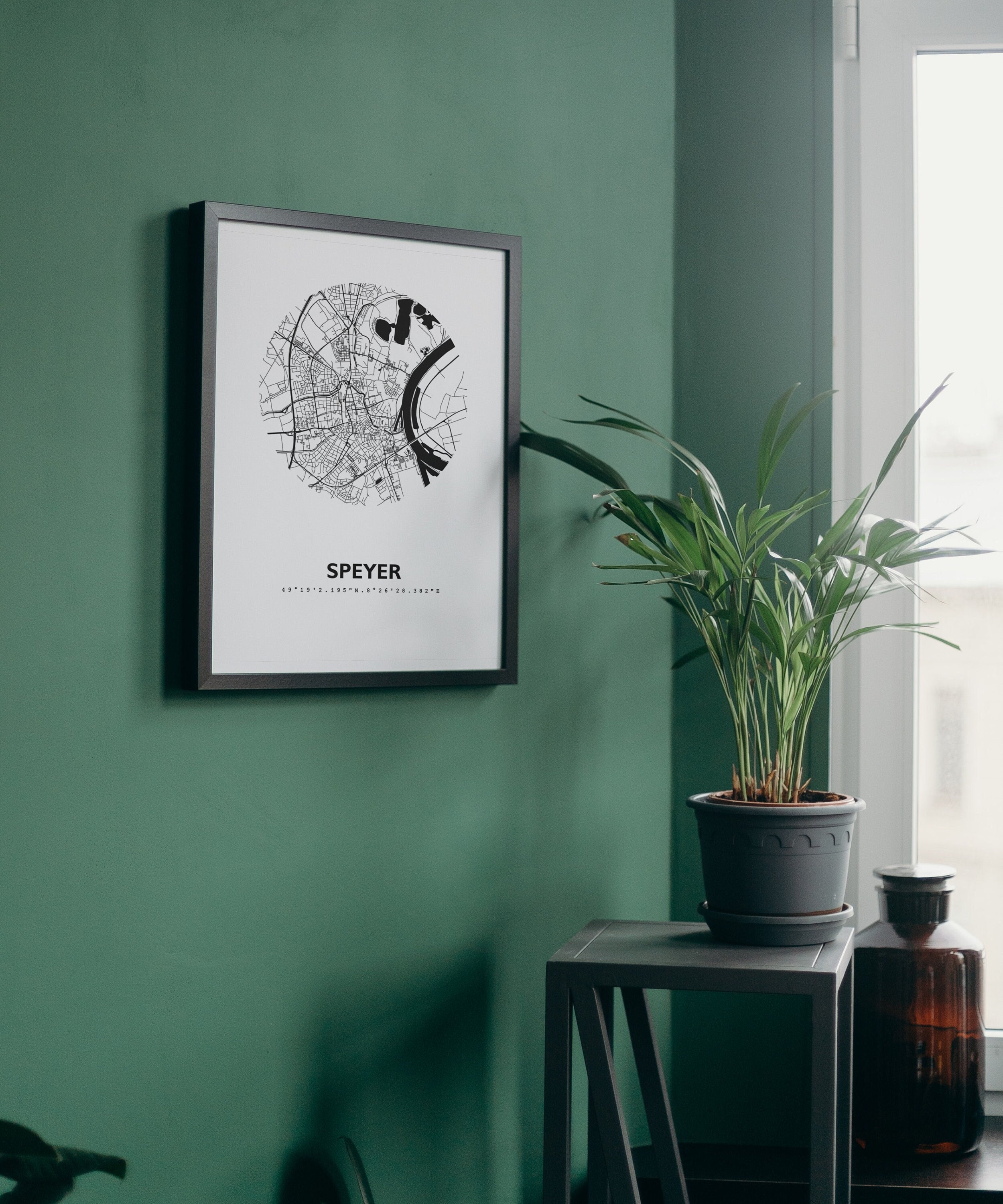 Speyer City Map Poster Round Gift Mural Your City City Map Print 50x70 ...