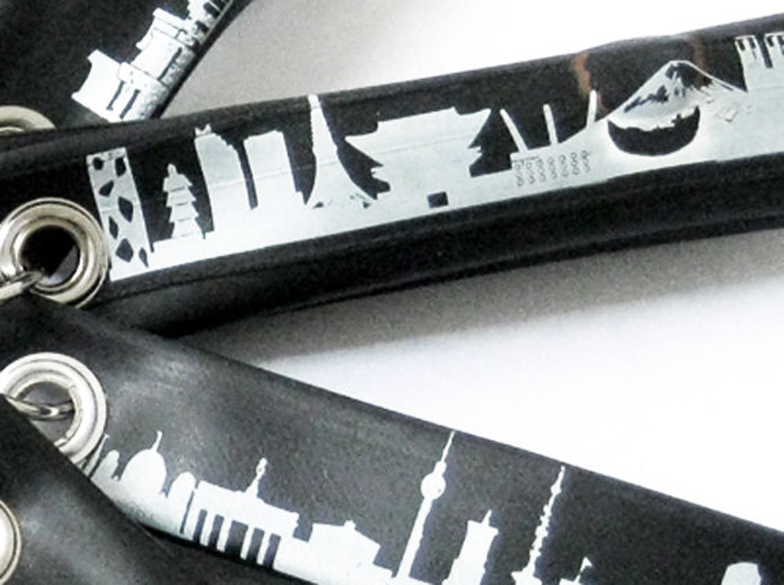 Vegan VIENNA Keychain Keyring Made by Upcycled Bicycle Tire - Etsy
